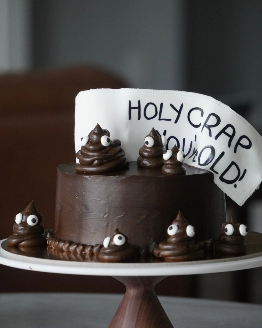 Custom Poop Cake "Holy Crap, You're Old!" in Chestermere, Calgary ...